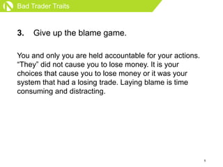10 bad trader traits (OANDA fxTrader) | PPTX