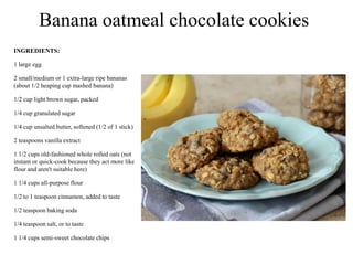 Banana recepies | PPT