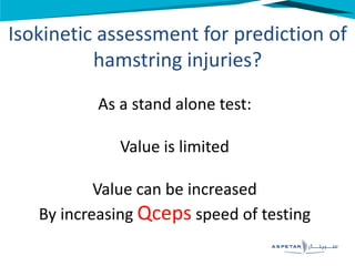 Erik Witvrouw - Hamstring Injuries | PPT