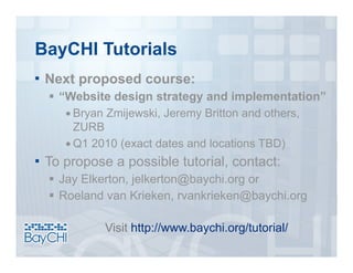 2009_10 BayCHI Welcome Slides | PDF