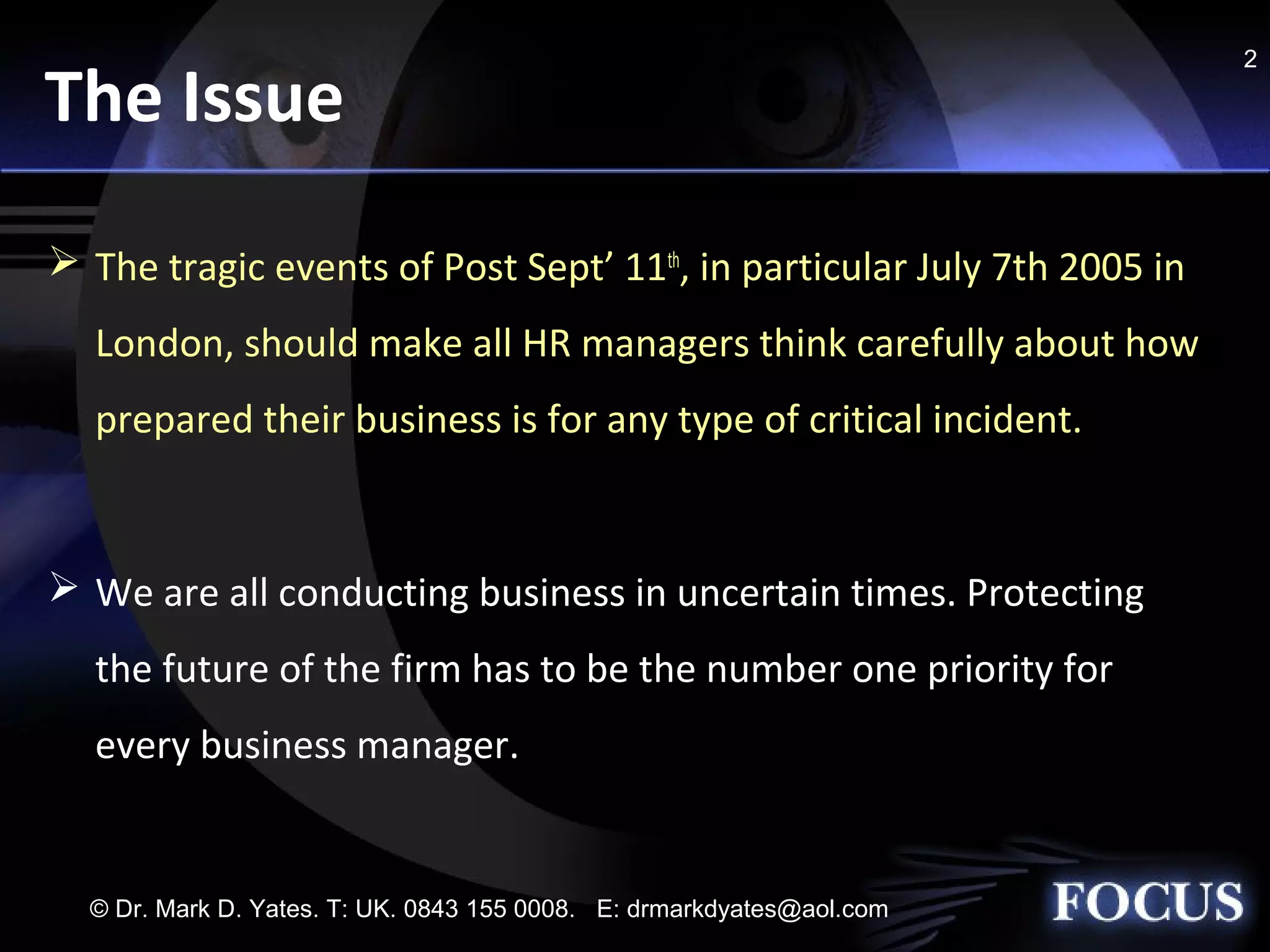 10 b business continuity following a critical incident 15 slides | PPT