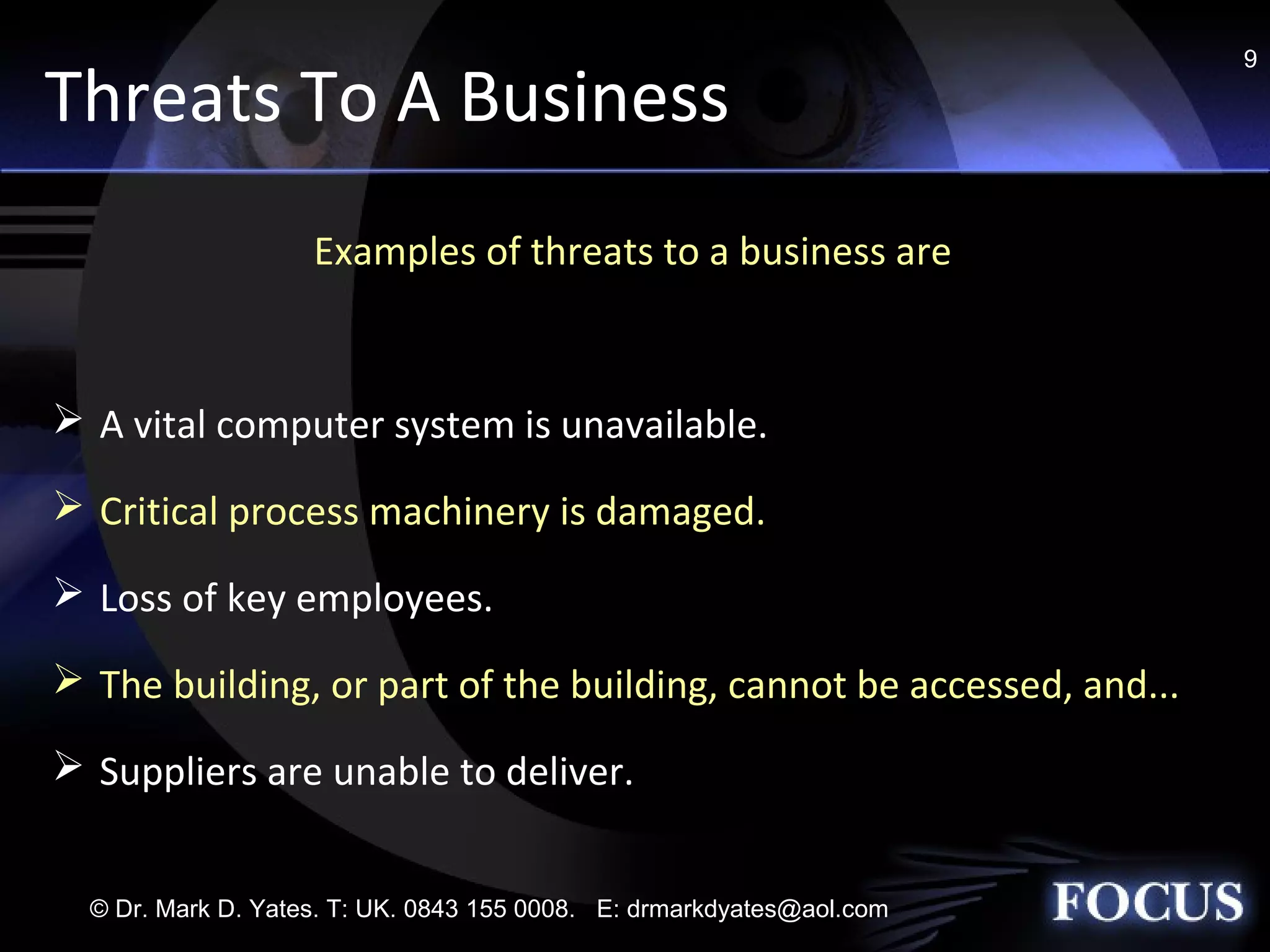 10 b business continuity following a critical incident 15 slides | PPT