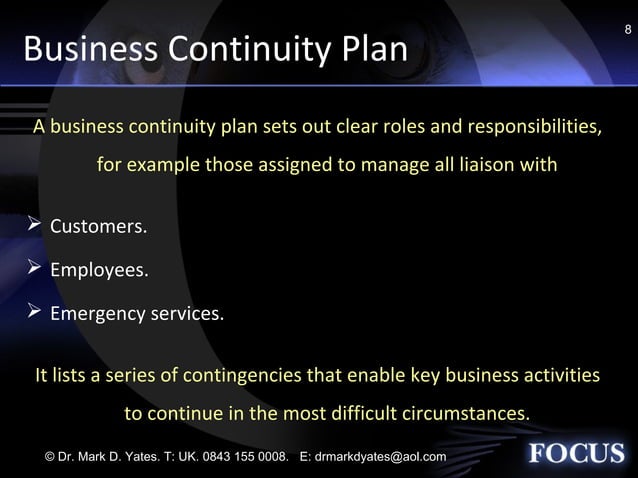 10 b business continuity following a critical incident 15 slides | PPT