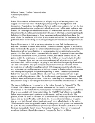 Parent Teacher Communication | DOC | Parenting Children Aged 4-11 ...