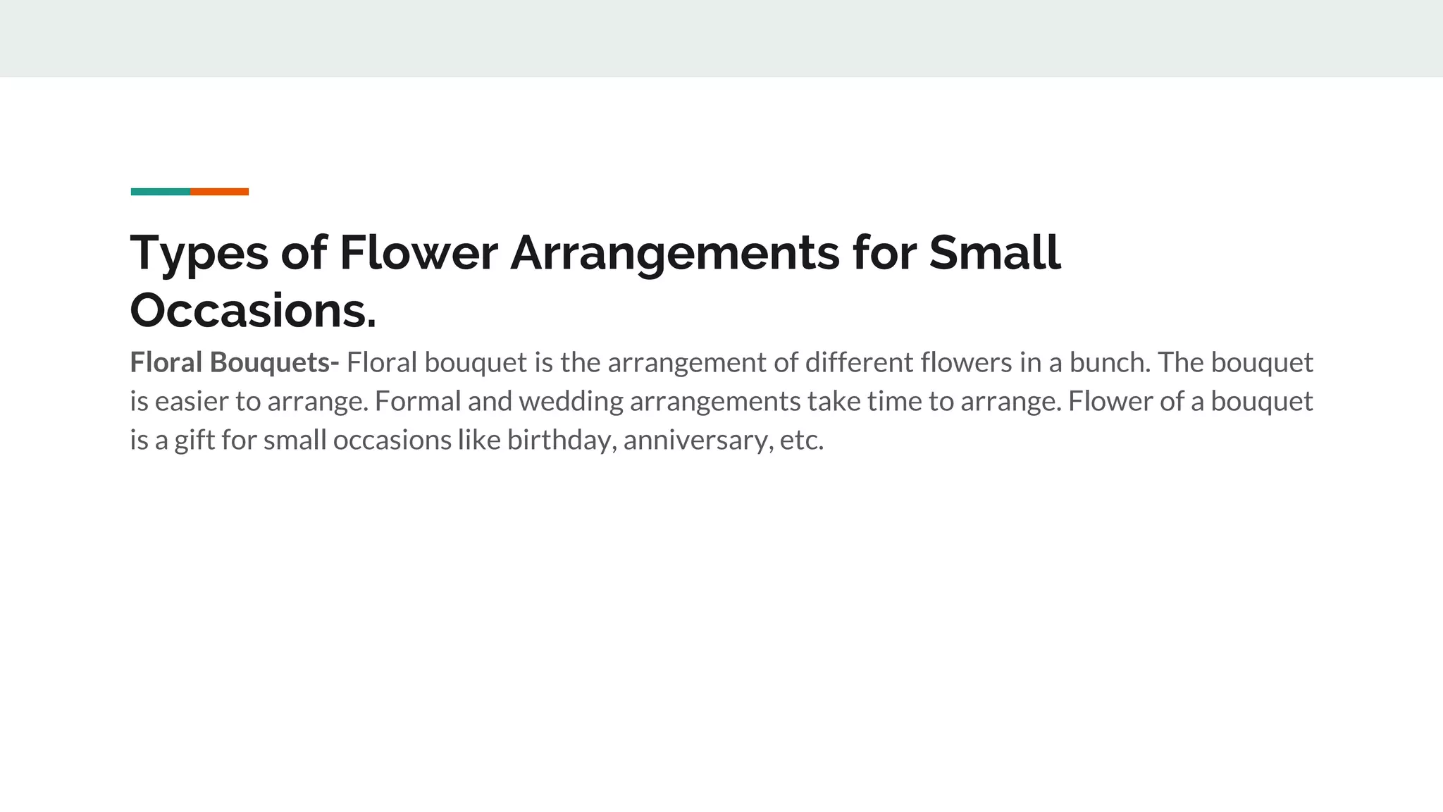 10 beautiful types of flower arrangements for various occasions. | PPTX