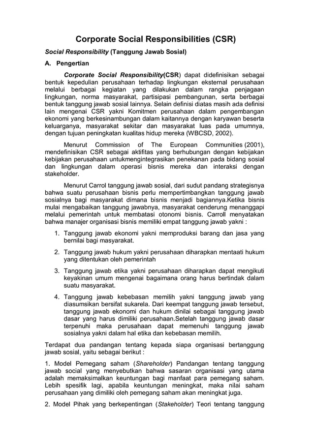 10, BE & GG, MARISA DOSMA SITANGGANG, HAPZI ALI, CORPORATE SOCIAL RESPONSIBILITIES (CSR ...