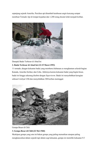 10 bencana alam terbesar di | PDF