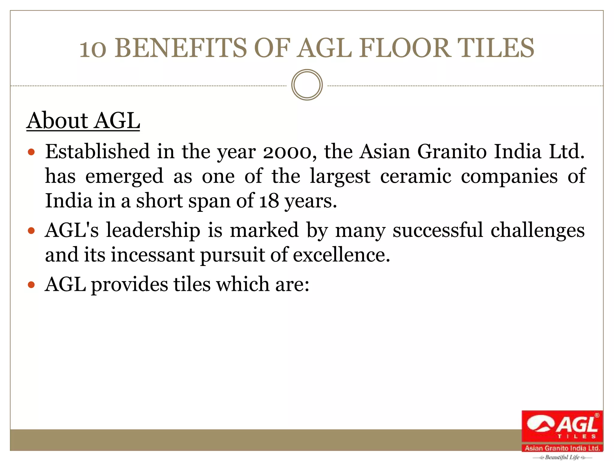 10 BENEFITS OF AGL FLOOR TILES | PPTX