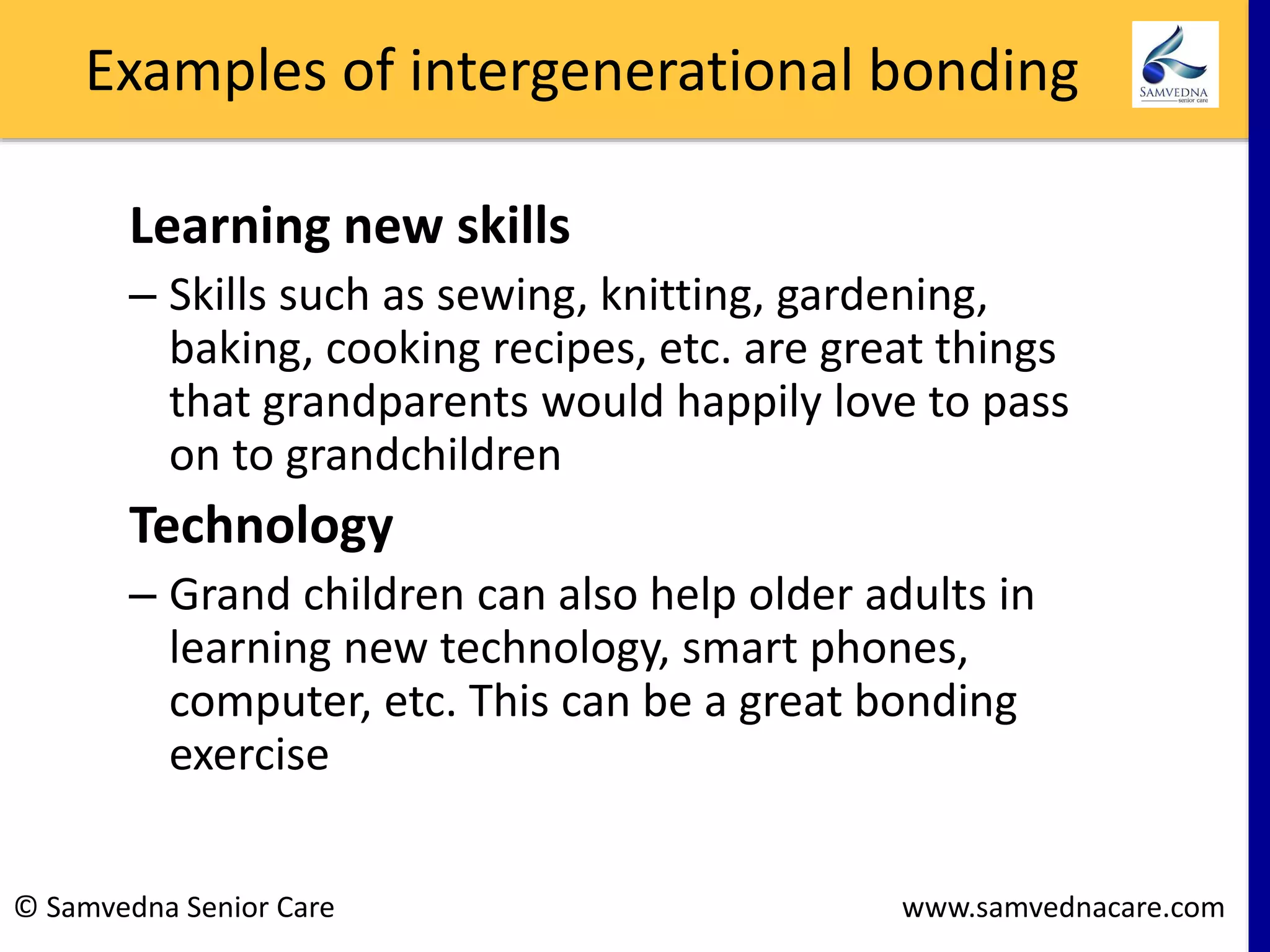 10 benefits of intergenerational relationships | PPTX