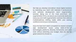 10 Benefits of Mobisoft’s IT Staff Augmentation for Software Development | PDF