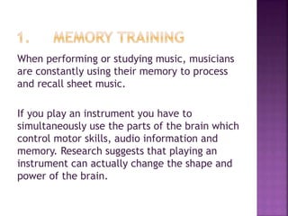 10 benefits of studying music | PPTX