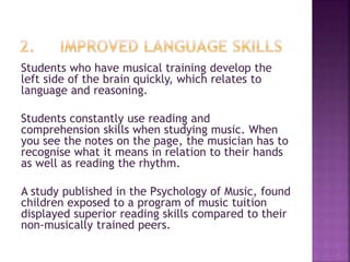 10 benefits of studying music | PPTX