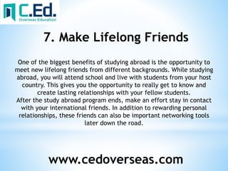 10 benefits to studying abroad | PPTX