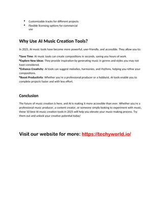 10 Best AI Music Creation Tools to Try in 2025.ppt