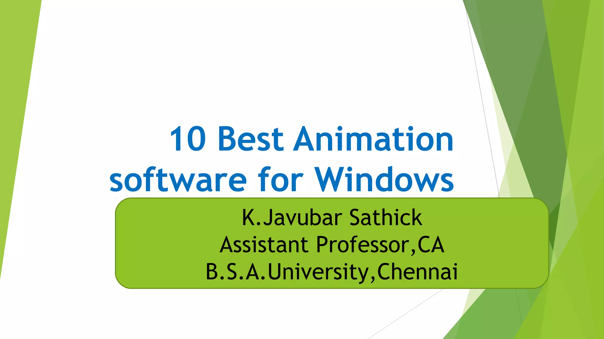10 best animation software for windows | PPT