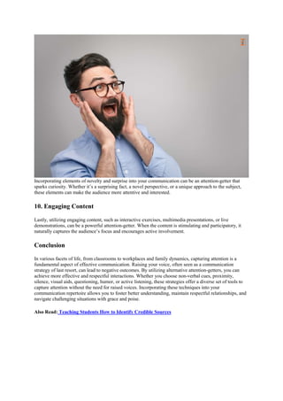 10 Best Attention-Getters to Use Instead of Raising Your Voice | Future ...