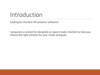 A Guide to the 10 Best HR Analytics Software 2024 | PPT