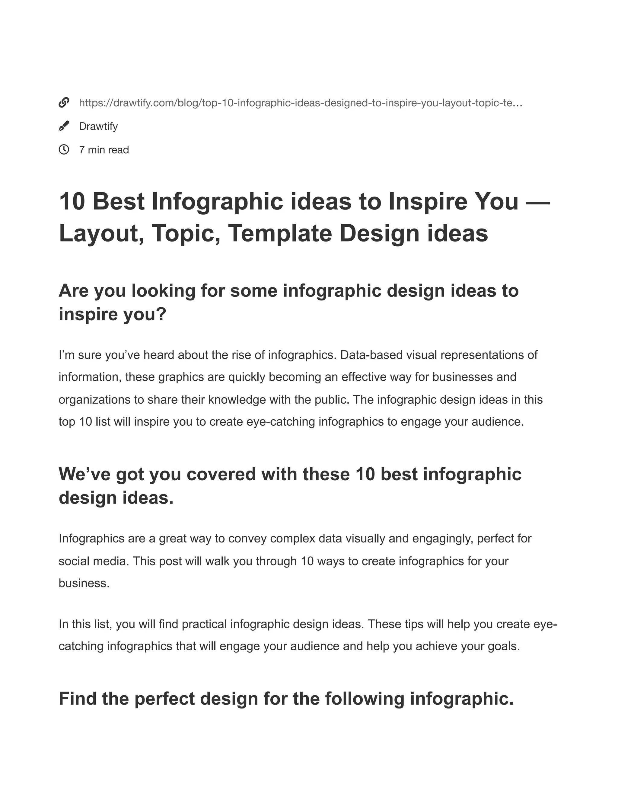 10 Best Infographic ideas to Inspire You - Layout, Topic, Template.pdf ...