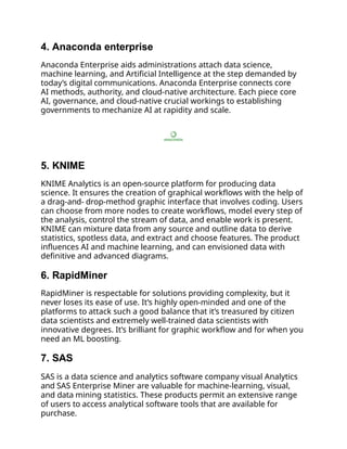 10 Best Platforms For Data Science and Machine Learning.pptx