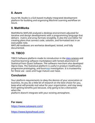 10 Best Platforms For Data Science and Machine Learning.pptx
