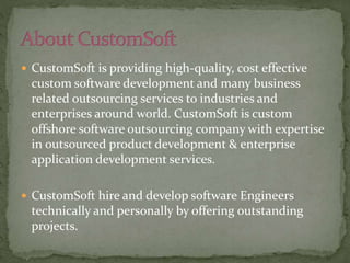10 best qualities of software developer by custom soft ppt | PPT