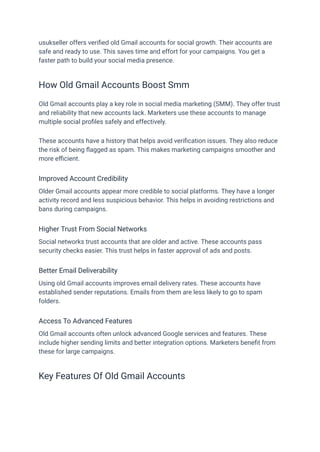 10 Best Sites For Buying Aged Gmail Accounts Safe....pdf