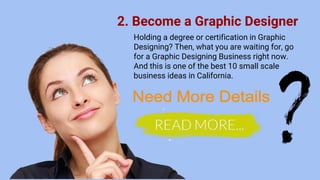 10 best small scale business ideas in california, united states | PPT