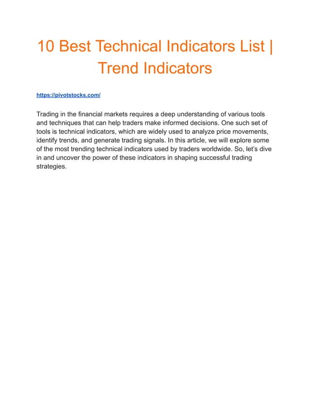 10 Best Technical Indicators List Trend Indicators.pdf