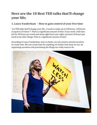 10 Best TED talks that.pdf
