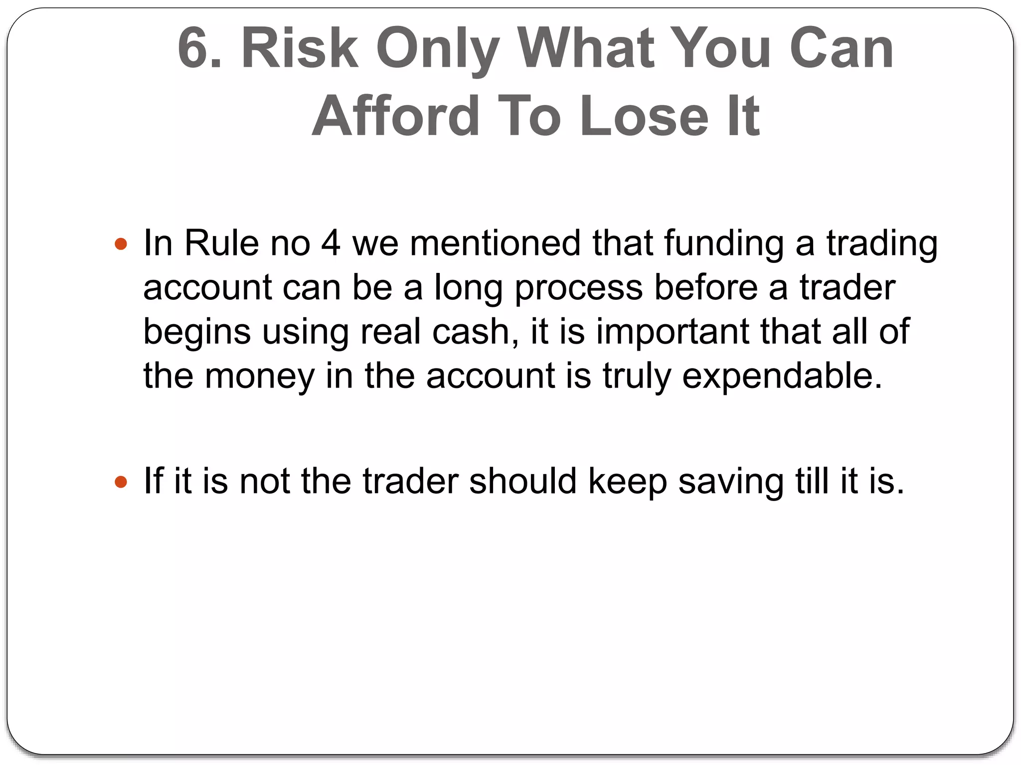 10 Best Trading Rules For Successful Trading | PPTX