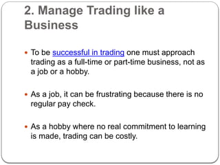 10 Best Trading Rules For Successful Trading | PPTX