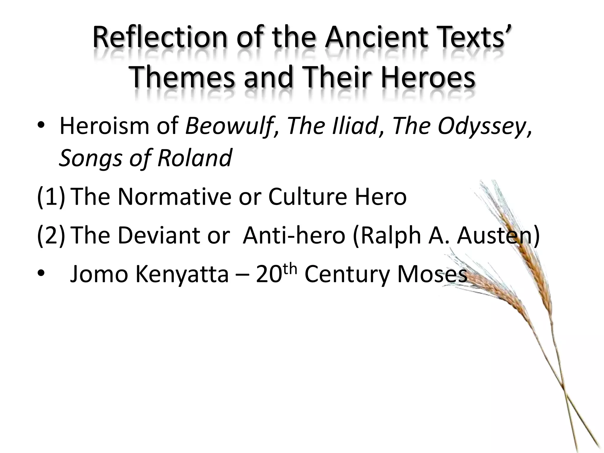 Reflection of Past in "A Grain of Wheat" | PPT