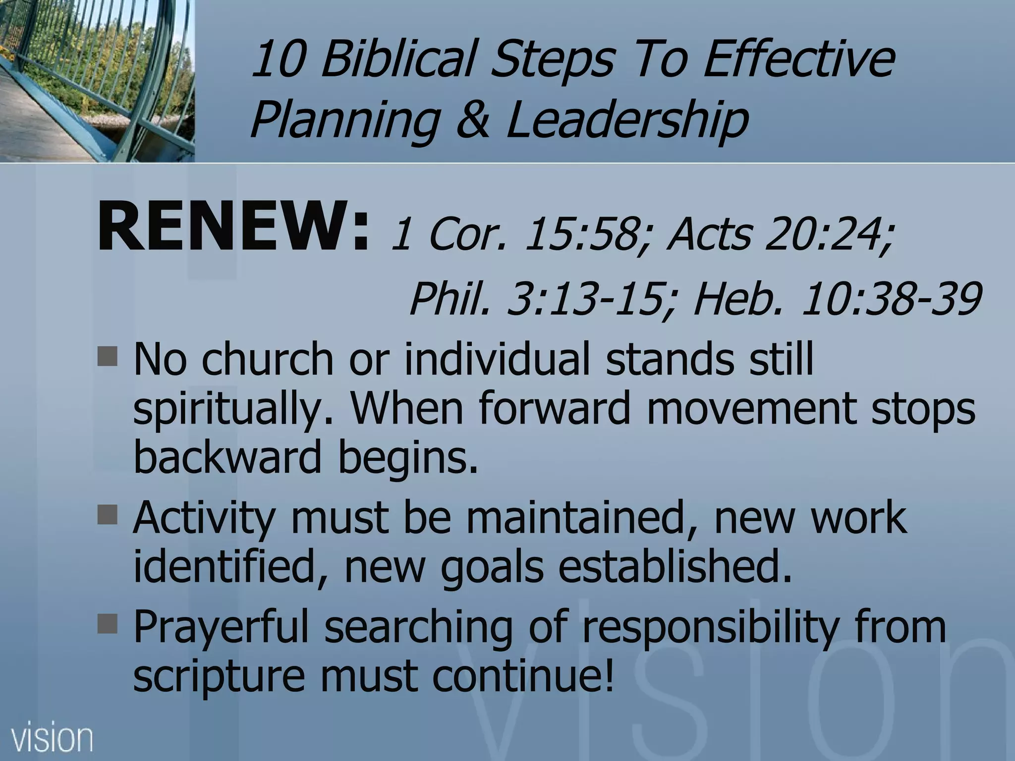 10 Biblical Steps to Effective Planning & Leadership | PPT