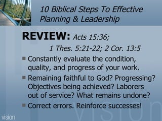 10 Biblical Steps to Effective Planning & Leadership | PPT