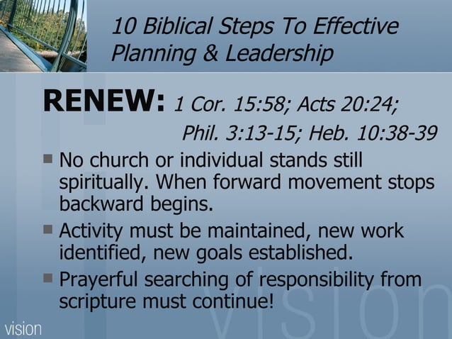 10 Biblical Steps to Effective Planning & Leadership | PPT ...