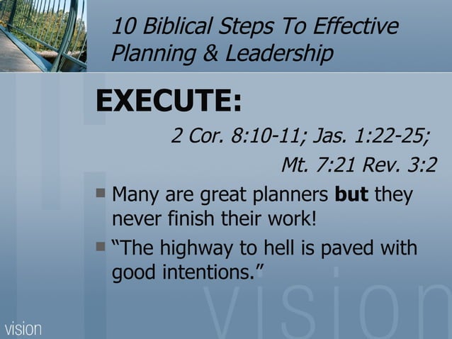 10 Biblical Steps to Effective Planning & Leadership | PPT ...