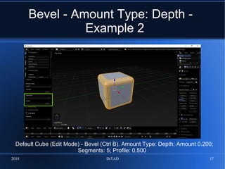 DrTAD 10. Blender software. Bevel | PPT