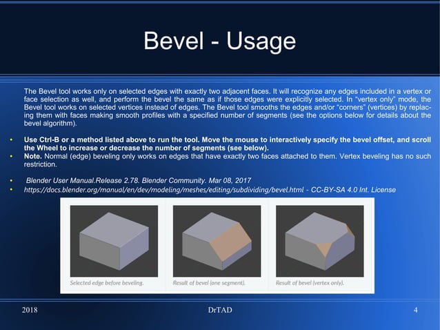 DrTAD 10. Blender software. Bevel | PDF