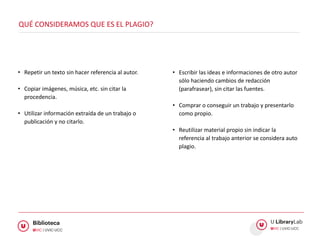 Uso ético de la información: el plagio | PDF