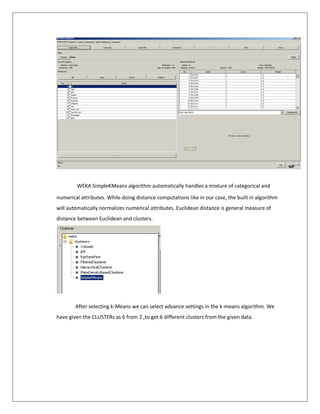 Clustering and Regression using WEKA | PDF
