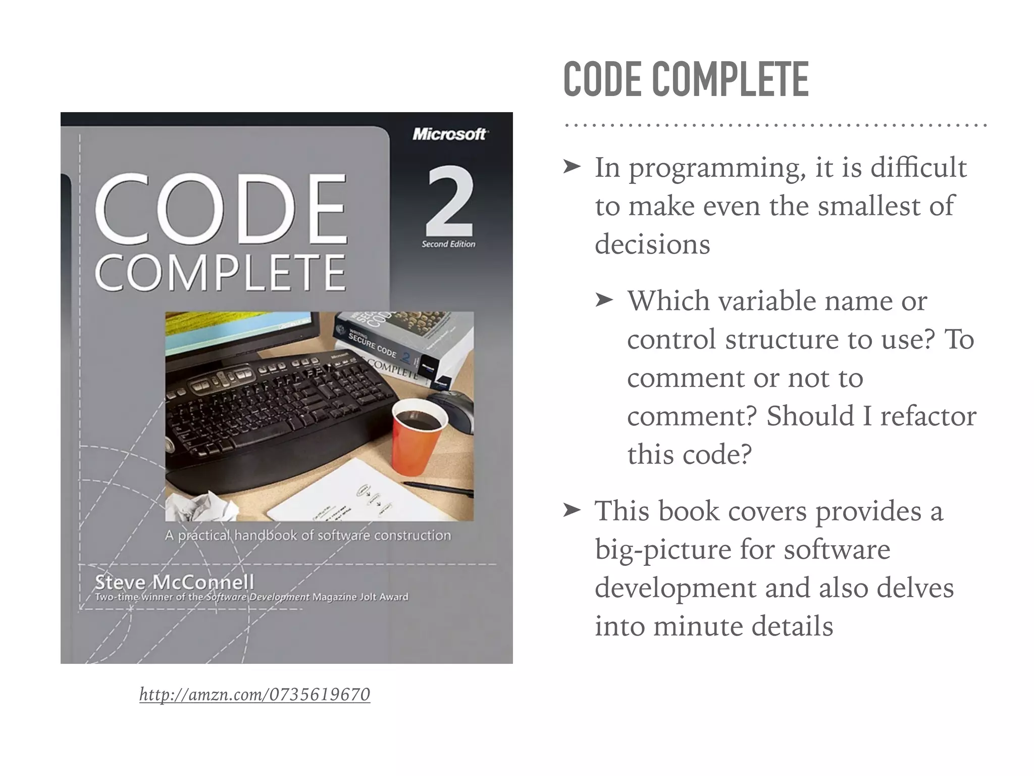 10 Books That Every Developer Must Read Ppt