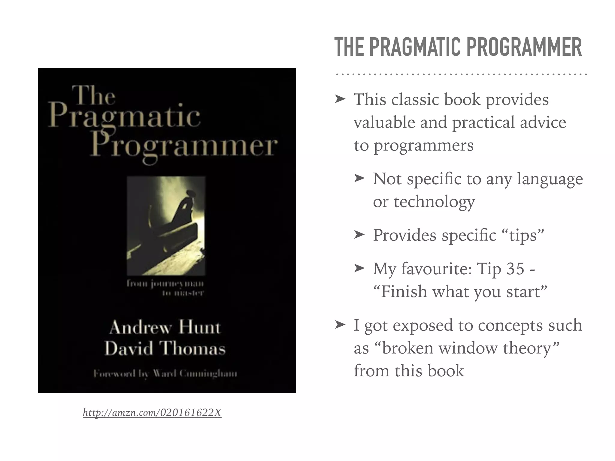 10 books that every developer must read | PPT
