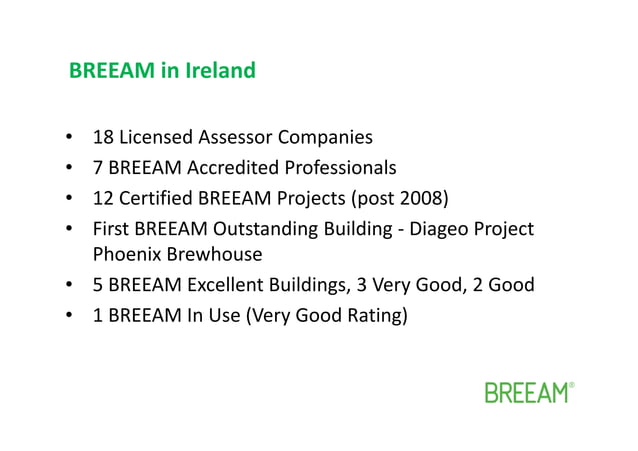 BREEAM and Environmental Assessment Methods Amanda Gallagher EASLAR ...