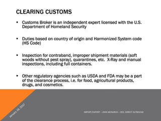 Import/Export – The New Frontier of Internet Marketing | PPT