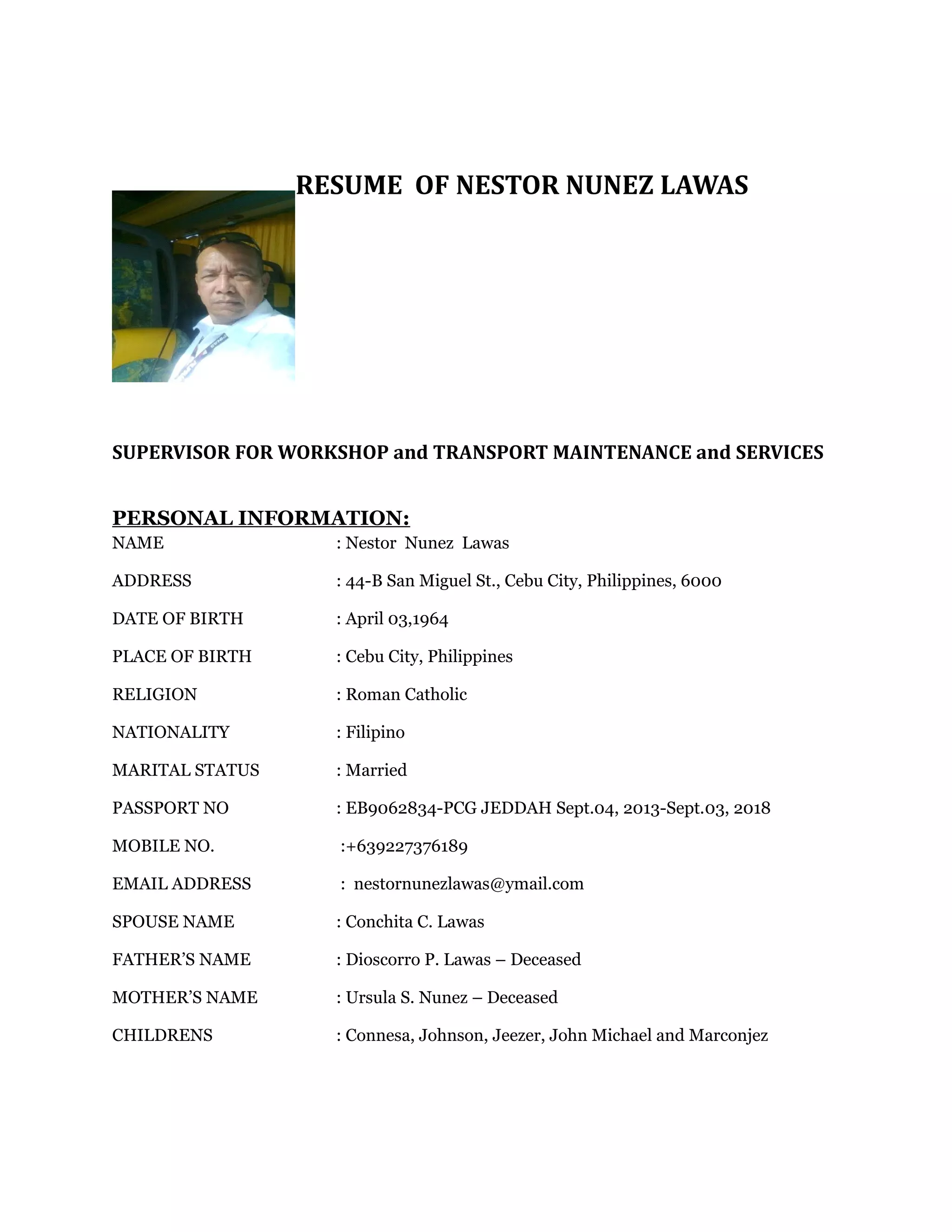 Modified Resume Nestor 2016... | ODT