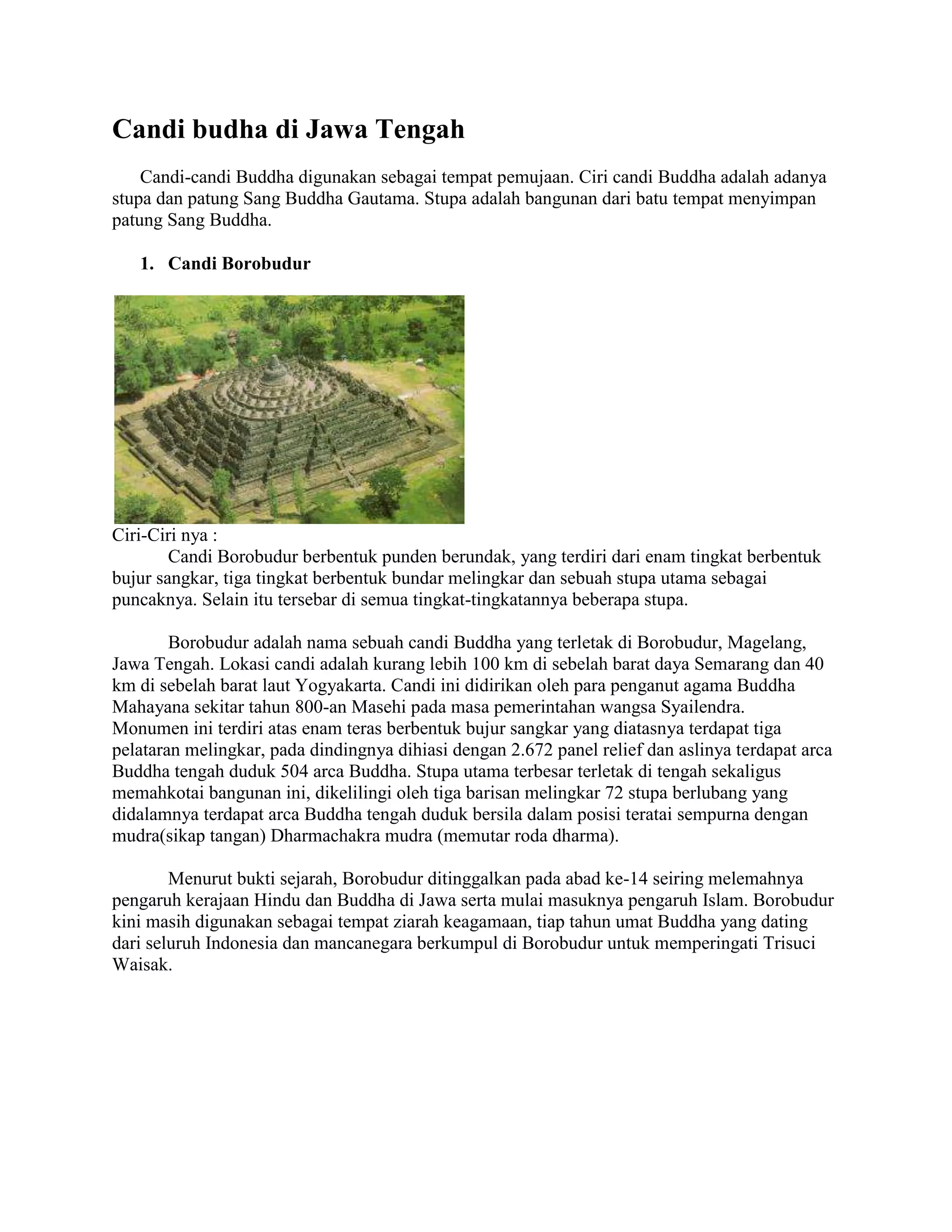 Candi Hindu Budha | DOCX
