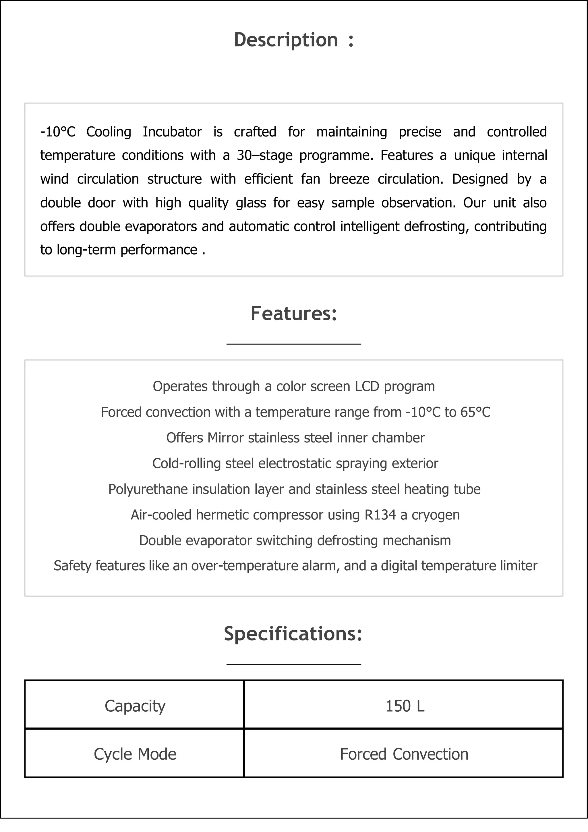 _10°C_Cooling_Incubator fison equipments | PDF