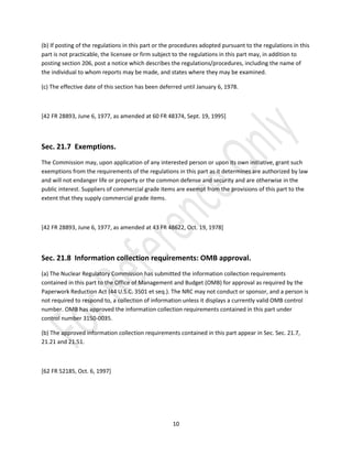 10 cfr 21 | PDF
