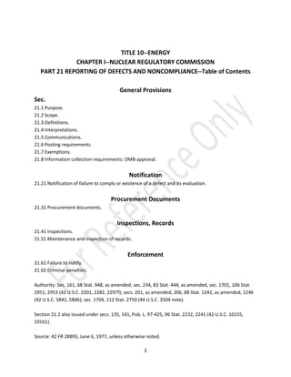 10 cfr 21 | PDF