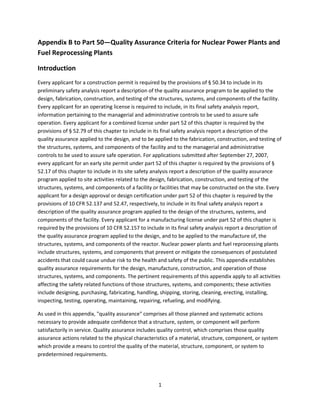 10 CFR 50 Appendix B | PDF